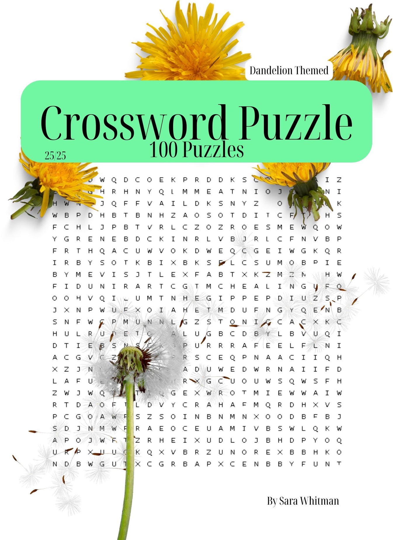 Crossword Puzzle Dandelion Themed – Naturally Inspirational
